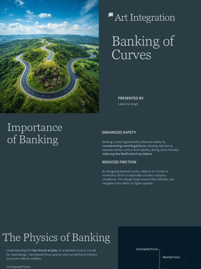 Presentation - Banking of Curves | PDF | Force | Mechanical Engineering