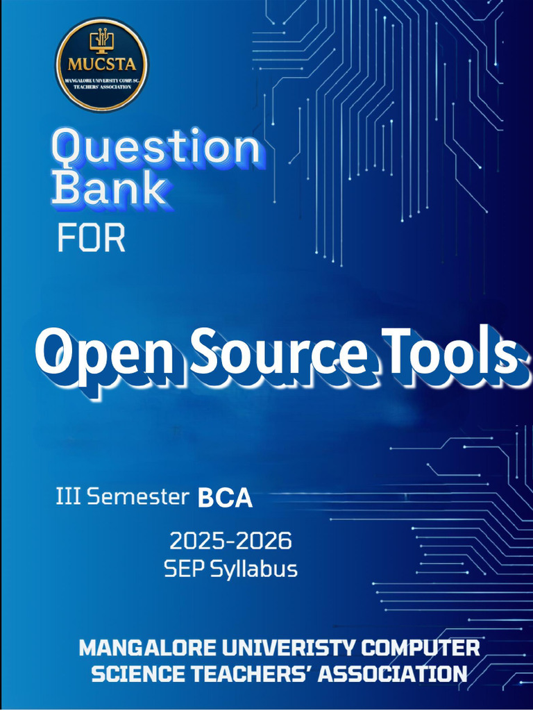 Open Source Tools-QuestionBank by MUCSTA | PDF