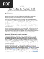 Trunk Rotation Flexibility Test Guide | PDF