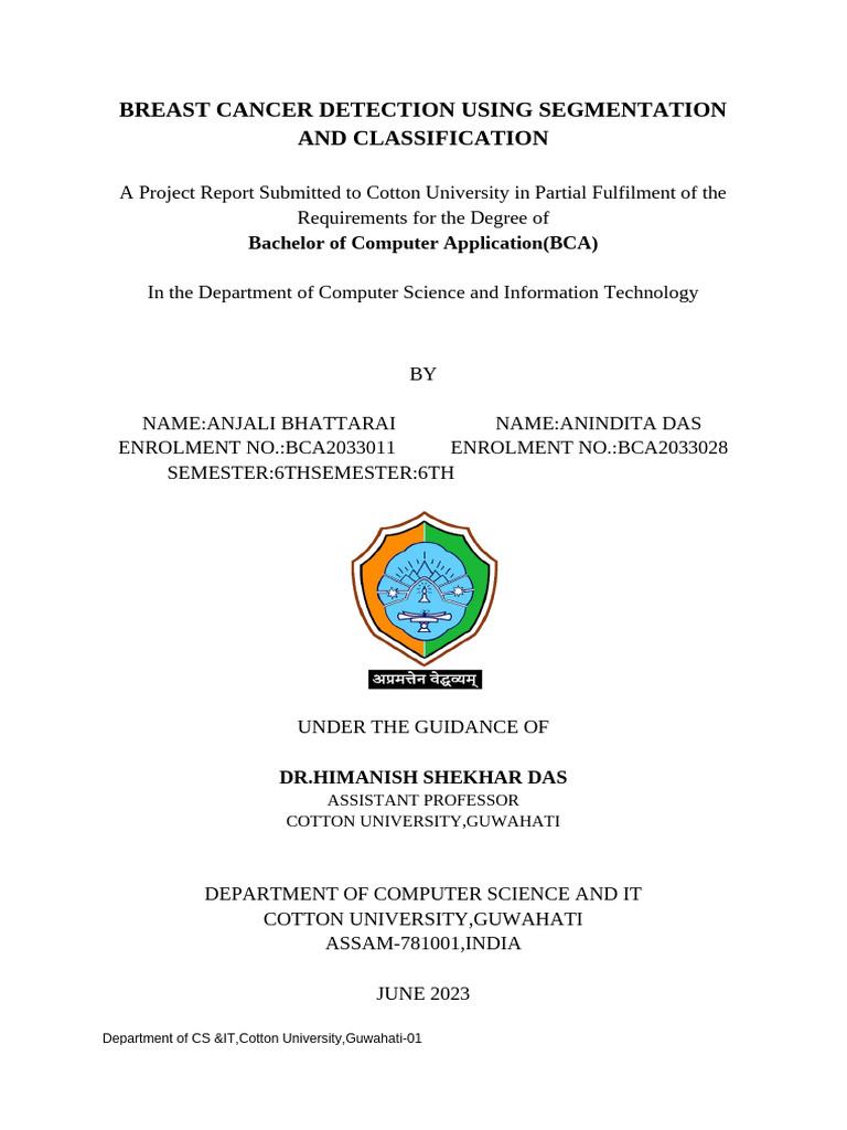 Breast Cancer Detection Using Segmentation and Classification | PDF ...
