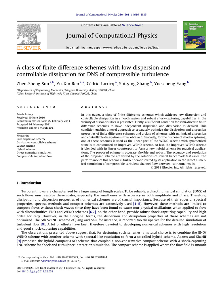 Delete #a Class of Finite Difference Schemes With Low Dispersion and ...