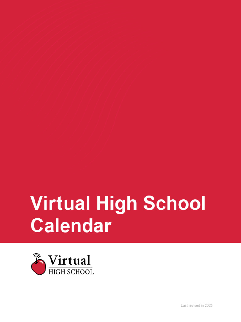 Virtual High School Course Calendar | PDF | Academic Dishonesty ...