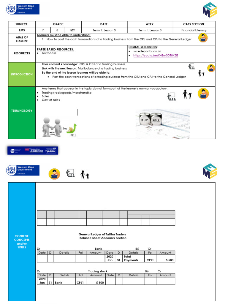 Lesson Plan Grade 9 EMS Term 1 W 5&6 | PDF | Economies | Private Sector