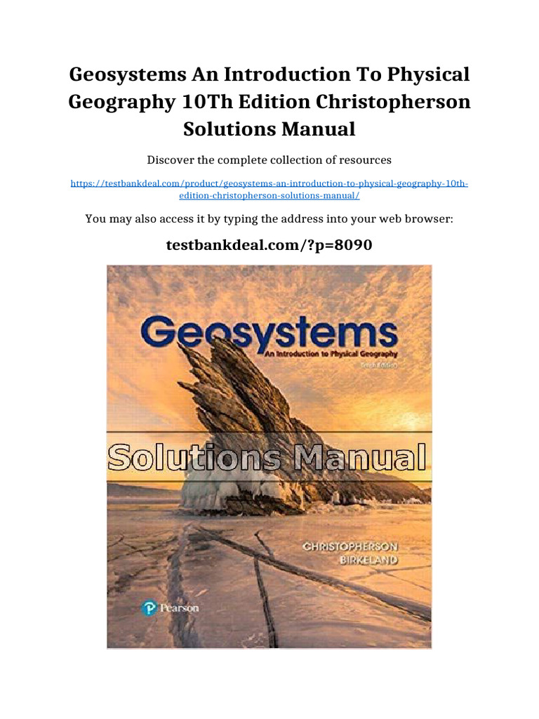 Geosystems An Introduction to Physical Geography 10th Edition ...