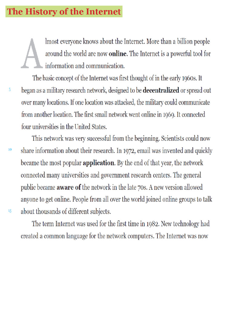 The History of The Internet | PDF