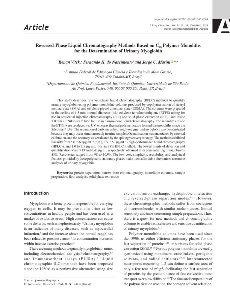 Reversed-Phase Liquid Chromatography Methods Based | PDF | High ...