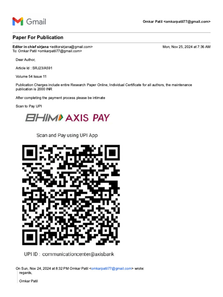 Gmail - Paper For Publication | PDF