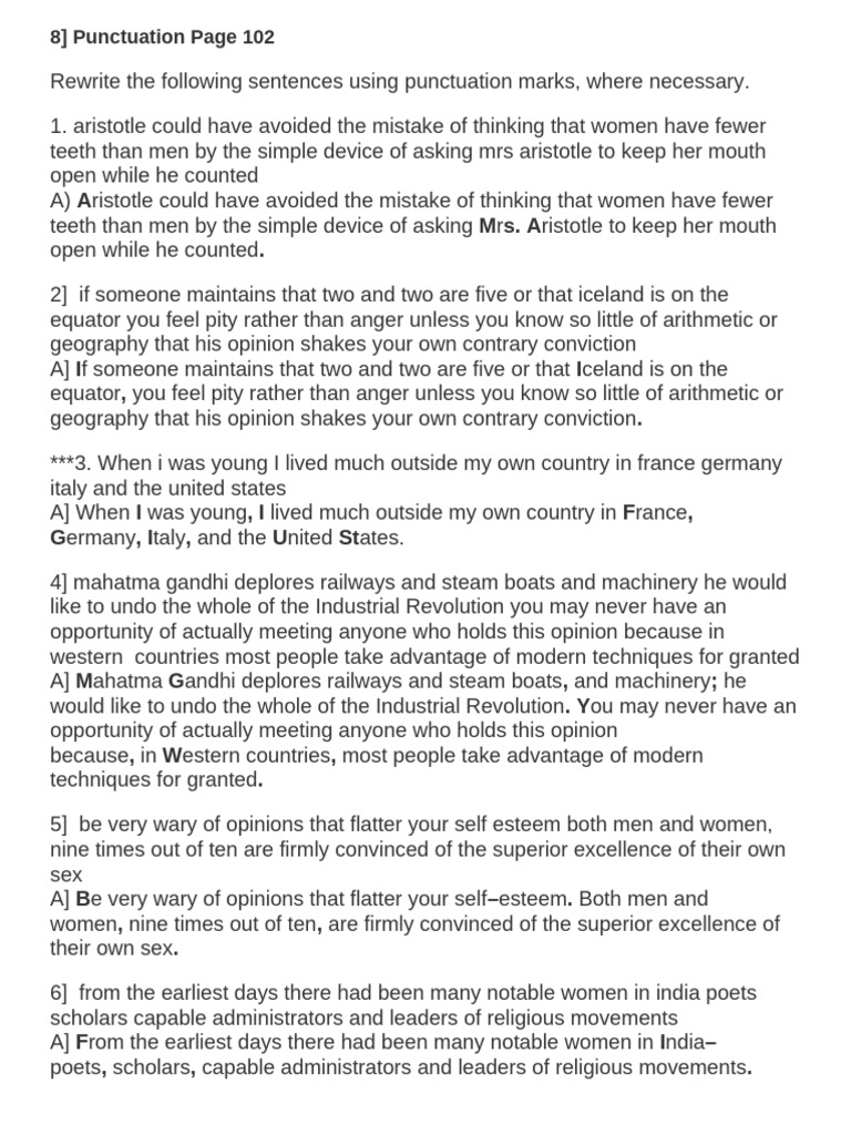 8] Punctuation Pg 102 | PDF