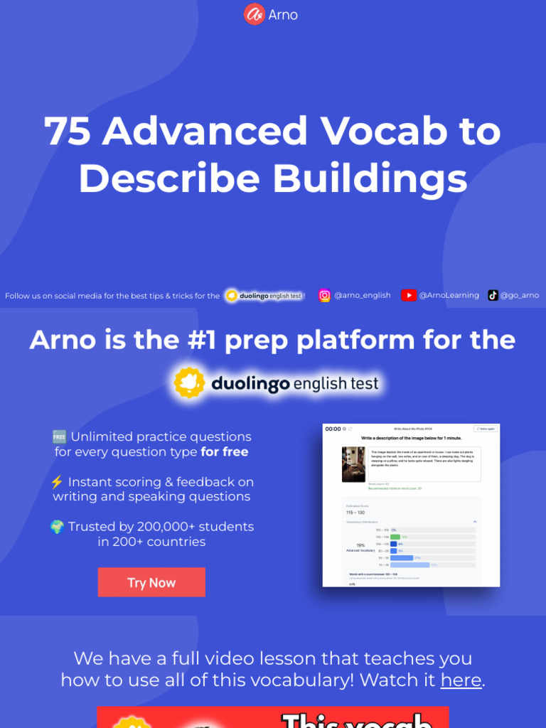 75 Advanced Vocab to Describe Buildings | PDF | Architectural Design ...