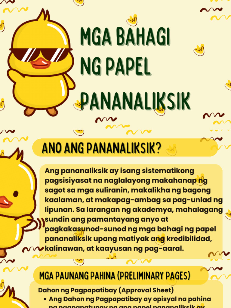Bahagi NG Papel Pananaliksik | PDF
