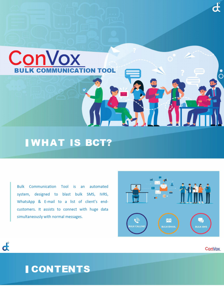 Bulk Communication Tool Presentation File | PDF | Interactive Voice ...