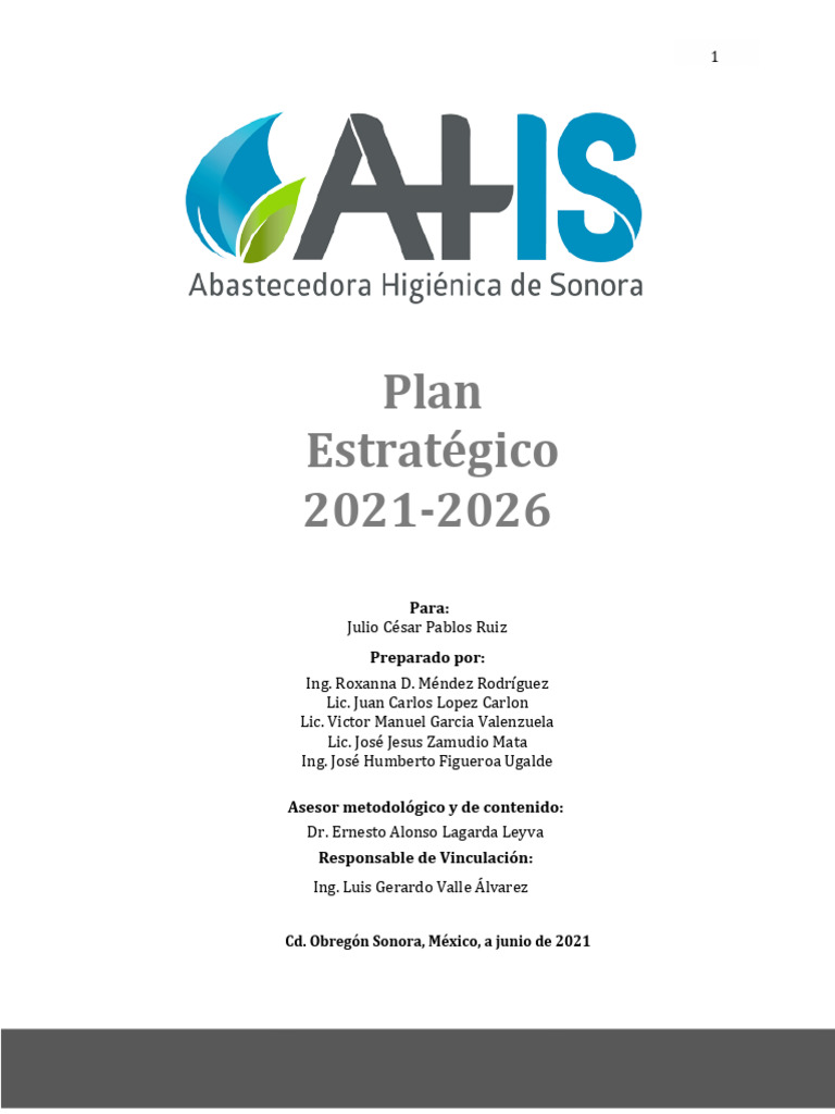 3plan Estratégico AHS - PDF | PDF | Sustentabilidad | Producto Interno ...