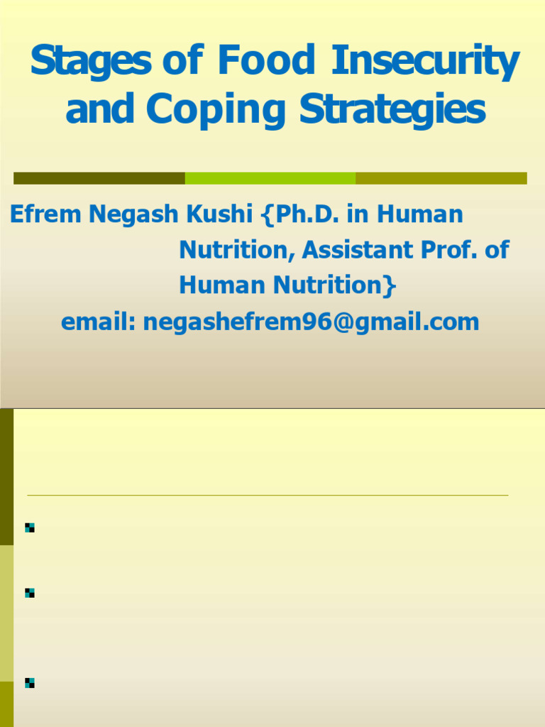 Food Insecurity Coping Strategies | PDF | Famine | Malnutrition