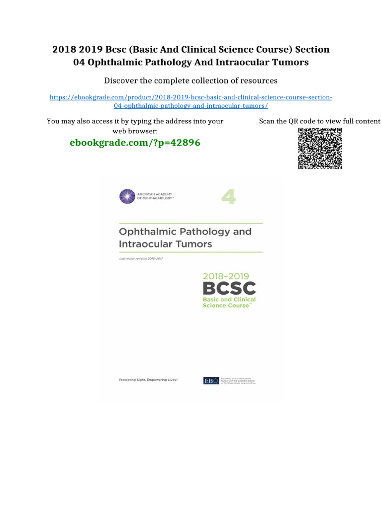 2018 2019 BCSC (Basic and Clinical Science Course) Section 04 ...