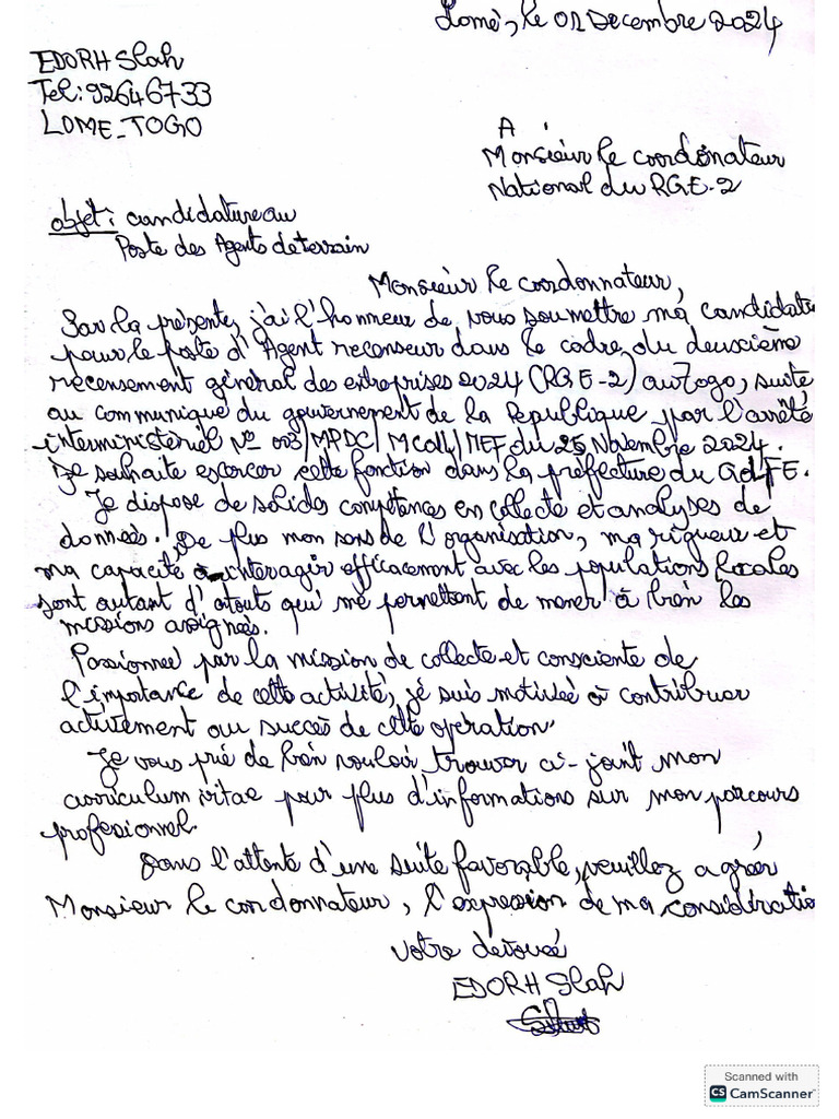 Edorh Lettre | PDF
