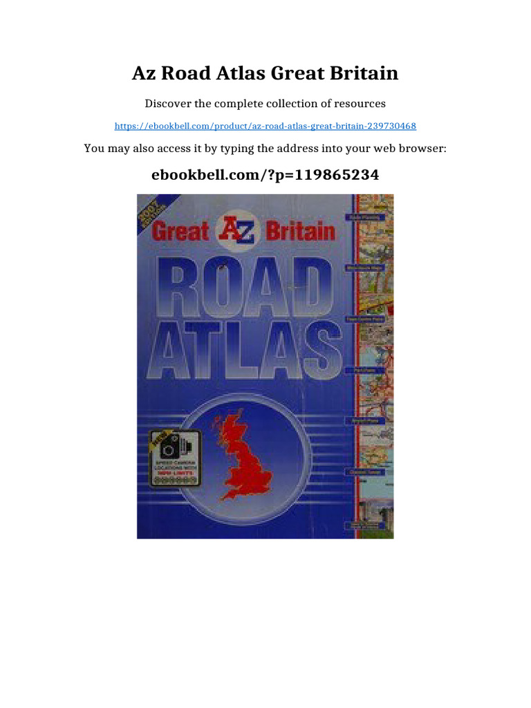 AZ Road Atlas Great Britain Newest Edition 2025 | PDF | Video Games