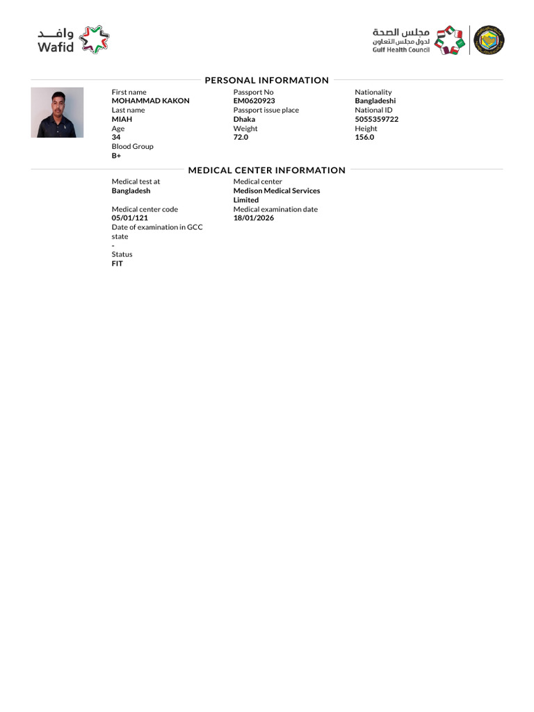 Medical Status | PDF