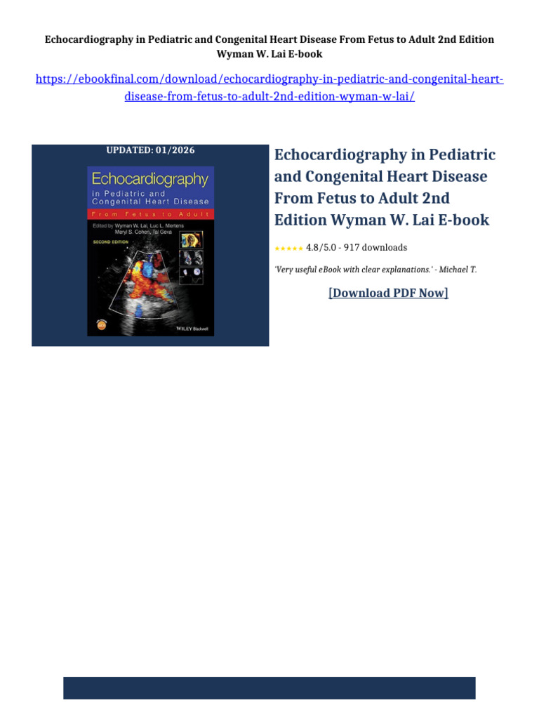 Echocardiography in Pediatric and Congenital Heart Disease From Fetus ...