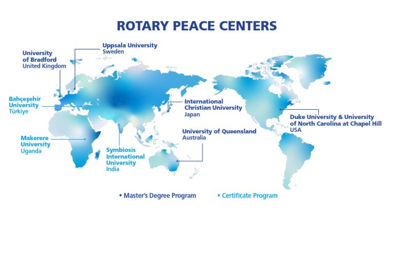 Rotary Peace Centers Map en | PDF
