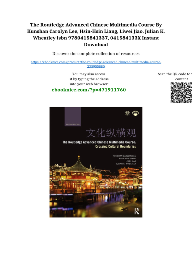 The Routledge Advanced Chinese Multimedia Course by Kunshan Carolyn Lee ...