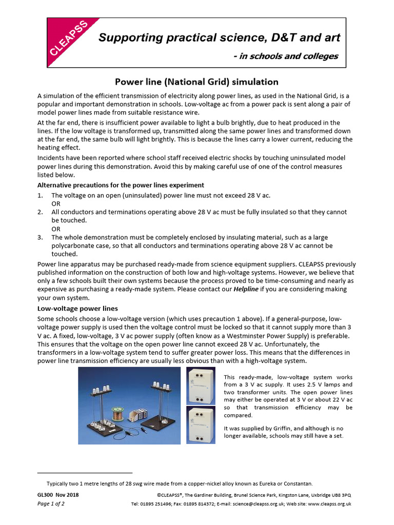GL300 Power Line National Grid Simulation | PDF | Electric Power ...