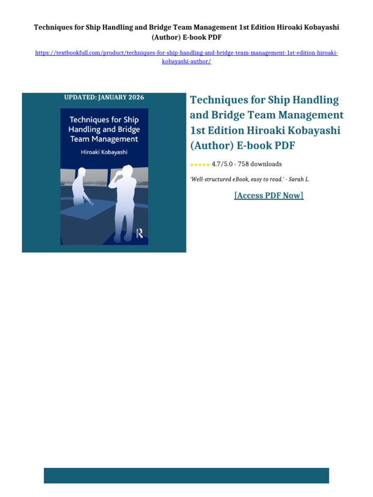Techniques for Ship Handling and Bridge Team Management 1st Edition ...