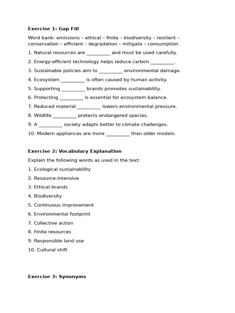 Exercises | PDF