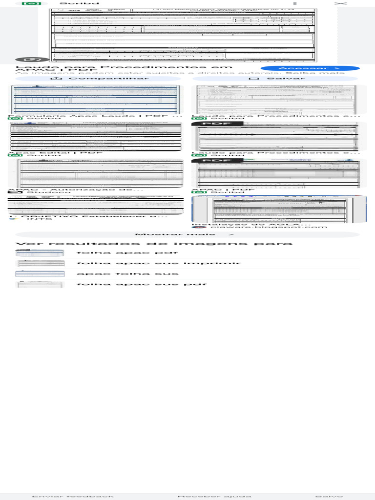 Folha Apac - Pesquisa Google | PDF