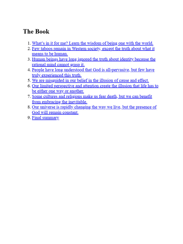 Alan W Watts-The Book | PDF | Truth | Death