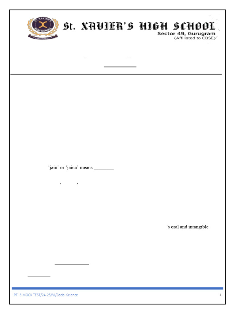 Grade Vi, SST, Pt-3, Mock Test | PDF | Vedas | Āstika