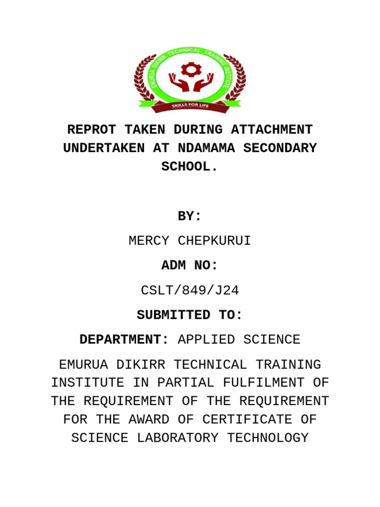 Mercy Chepkurui CLST Report | PDF | Laboratories | Experiment