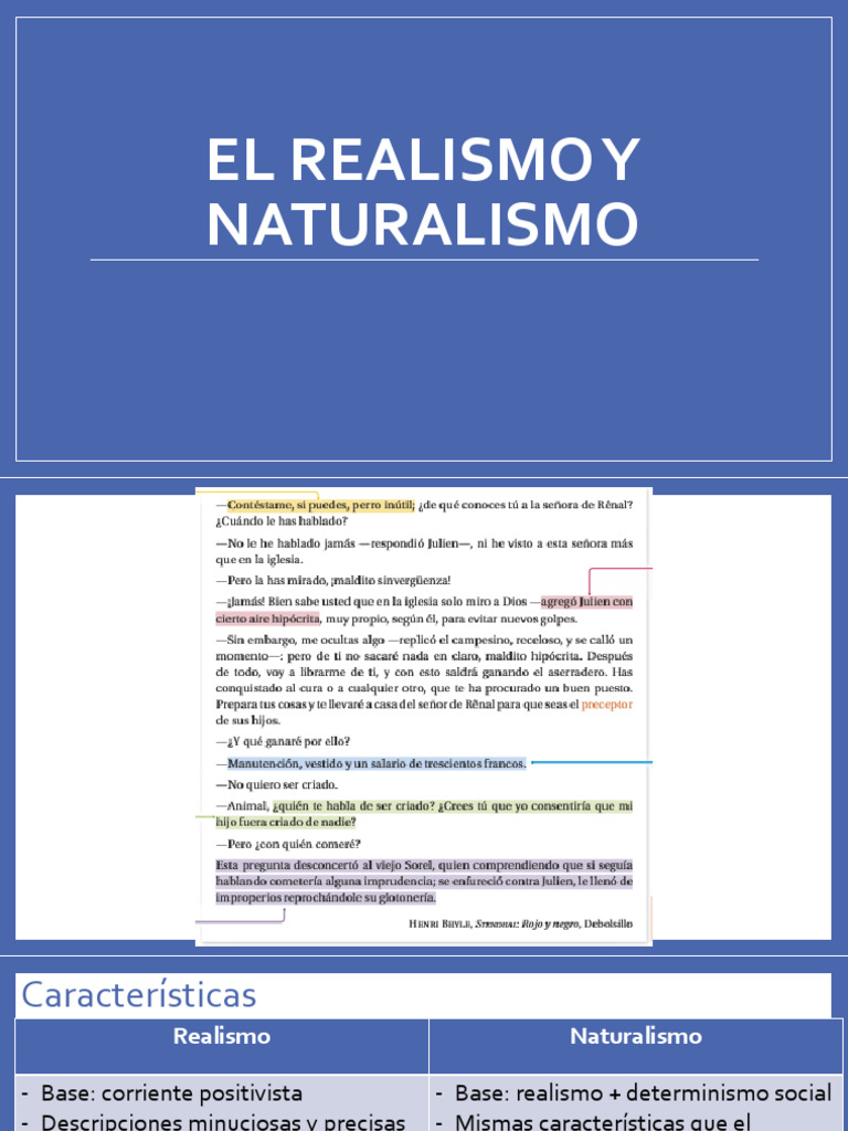 El Realismo y Naturalismo | PDF | Realismo literario
