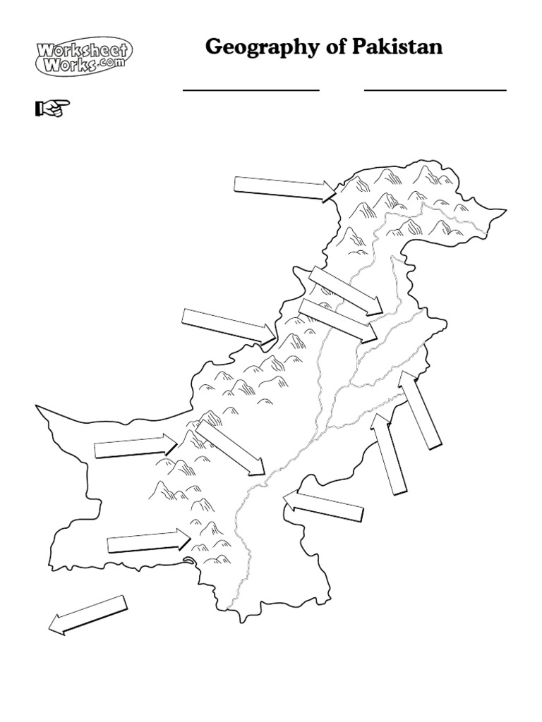 WorksheetWorks Geography of Pakistan 1 | PDF