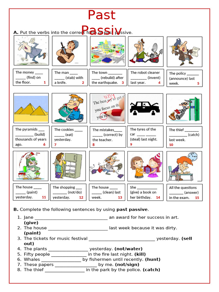 Past Passive Worksheet Teacher Switcher | PDF | Chess Theory | Chess