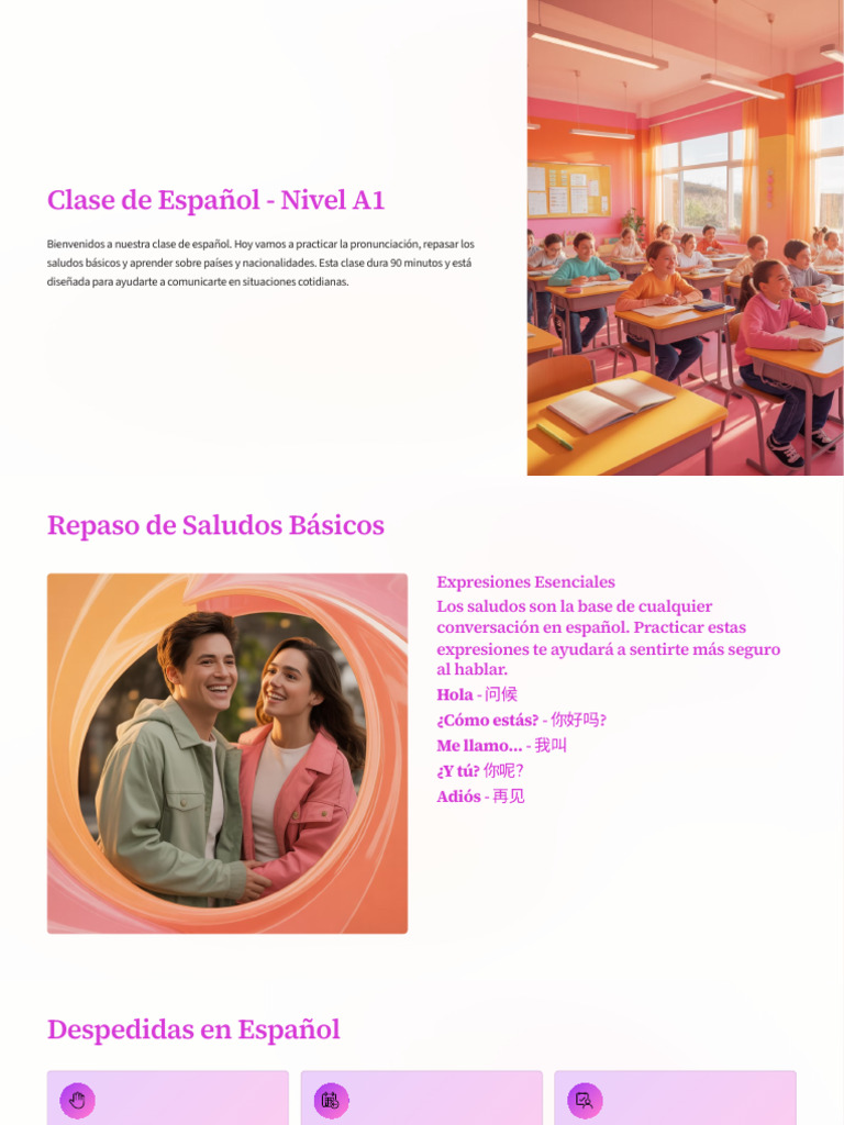 Clase de Espanol Nivel A1 (1) | PDF | Lengua española | Verbo