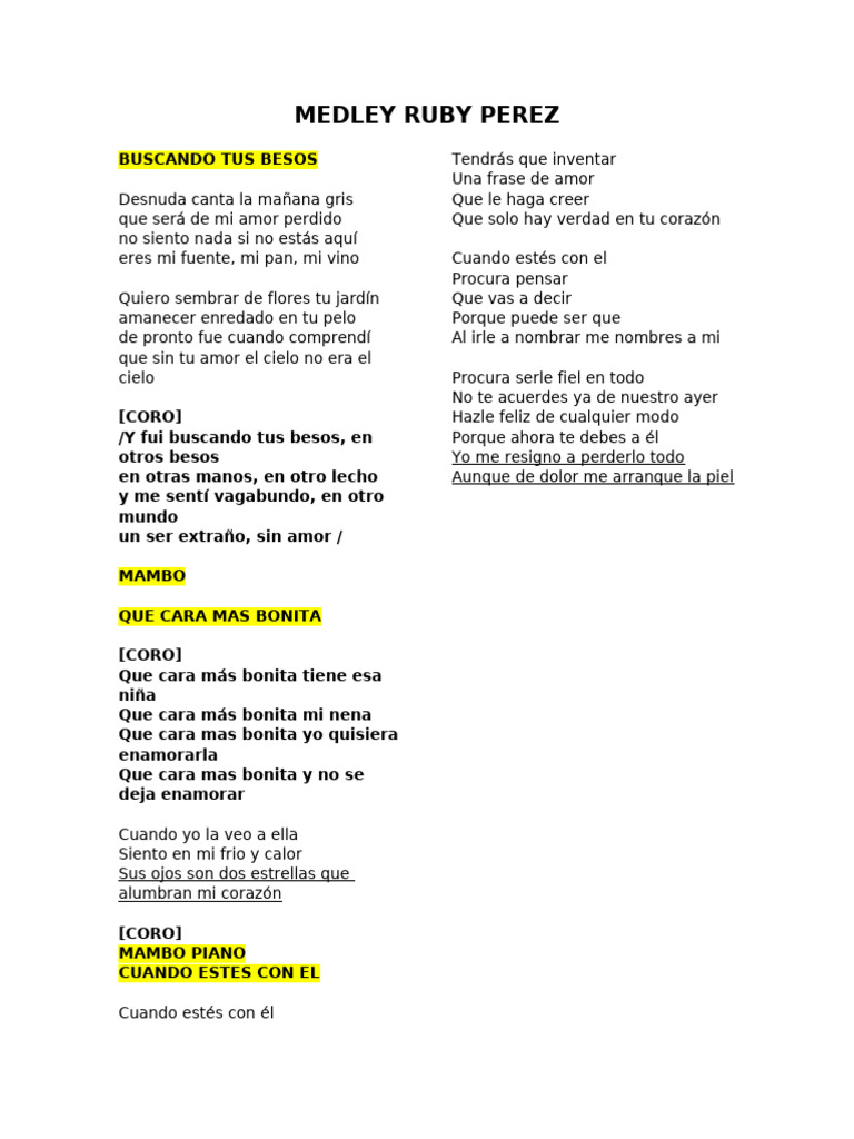 Medley Ruby Perez | PDF