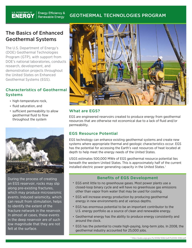 Egs Basics | PDF | Geothermal Energy | Petroleum Reservoir