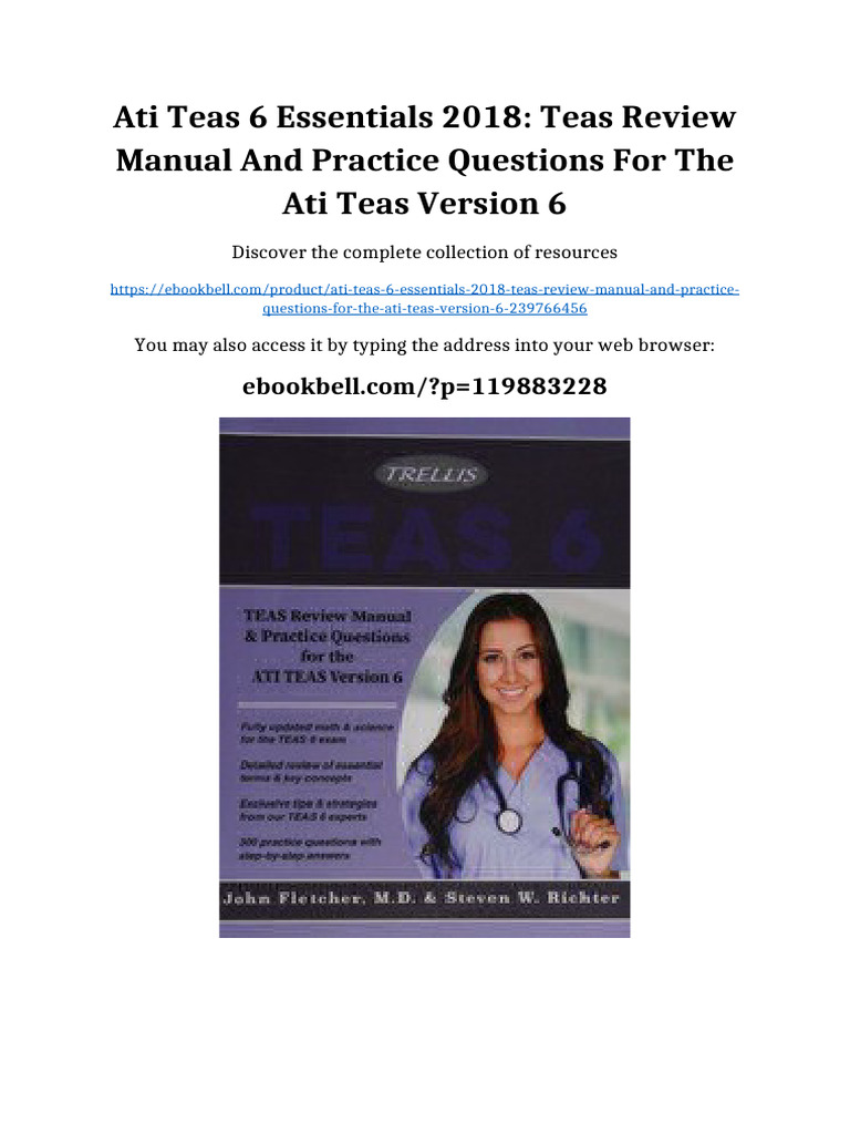 ATI TEAS 6 Essentials 2018: TEAS Review Manual and Practice Questions ...