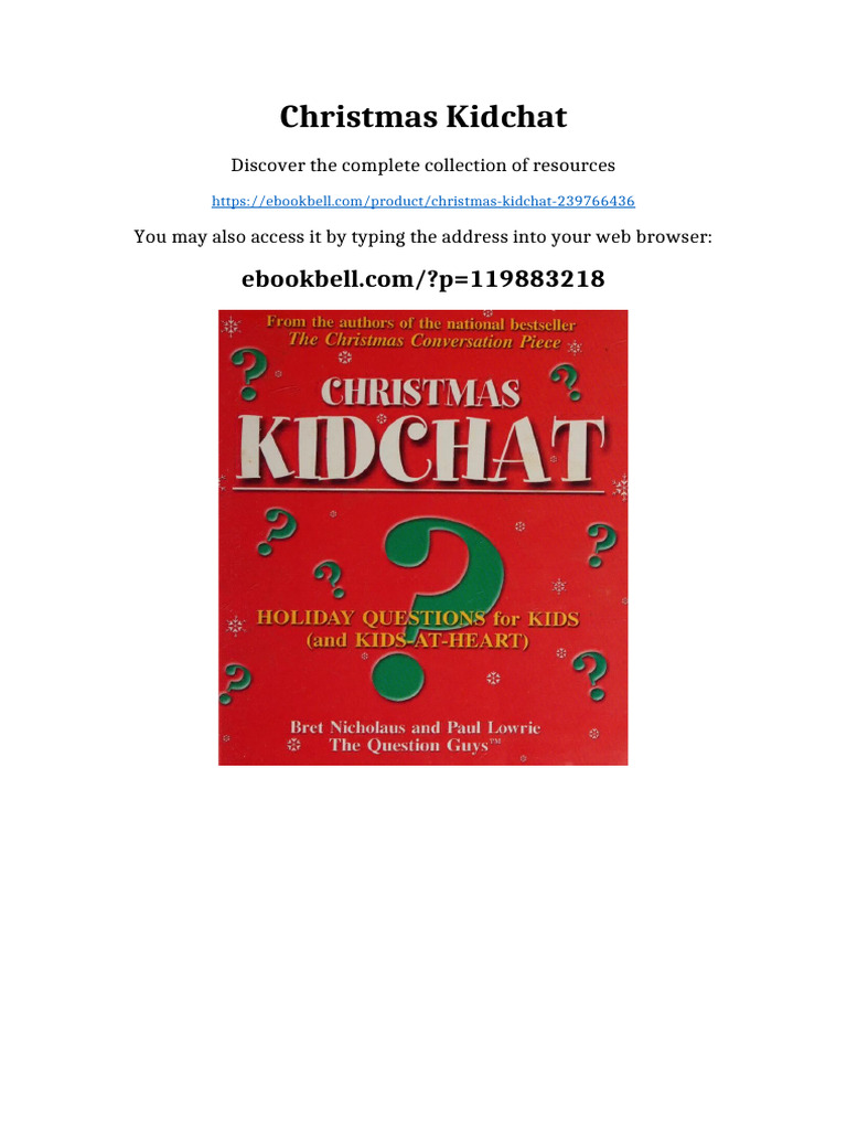 Christmas Kidchat All Chapters Available | PDF