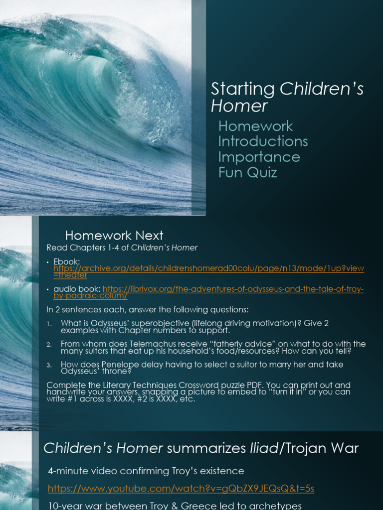 StartingPadraicColum Children'sHomer | PDF | Odysseus | Odyssey