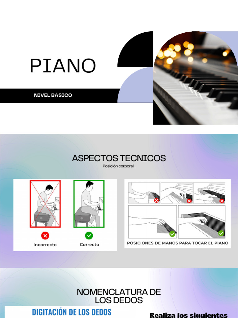 Modulo Piano - Nivel Básico | PDF | Acorde (Música) | Ritmo