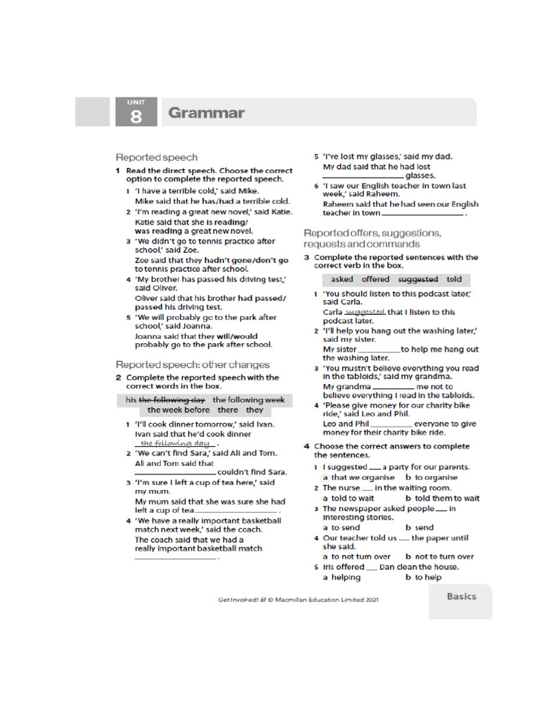 Unit 8 Get Involved b1 Student Book Worksheets | PDF