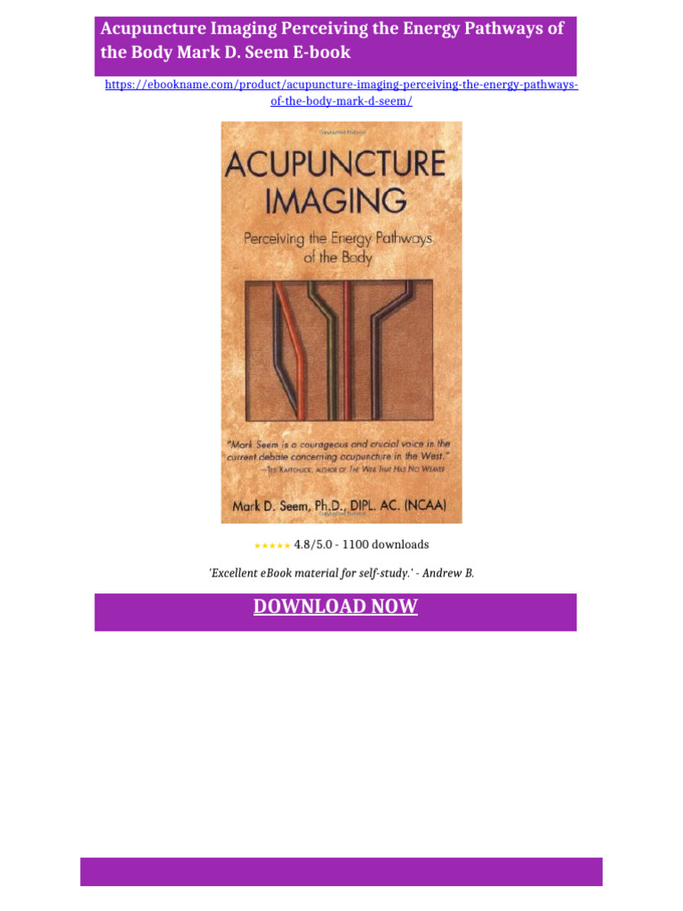 Acupuncture Imaging Perceiving The Energy Pathways of The Body Mark D ...