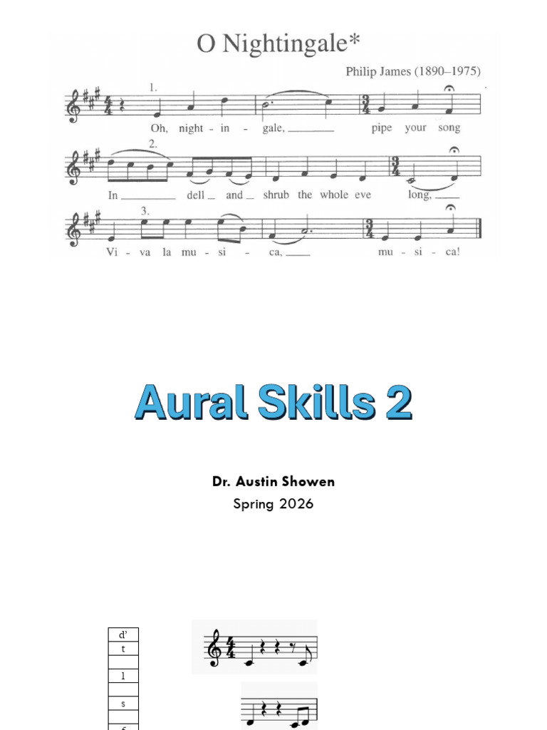Aural Skills 2 Slides Spring 2026 | PDF | Music Theory | Elements Of Music