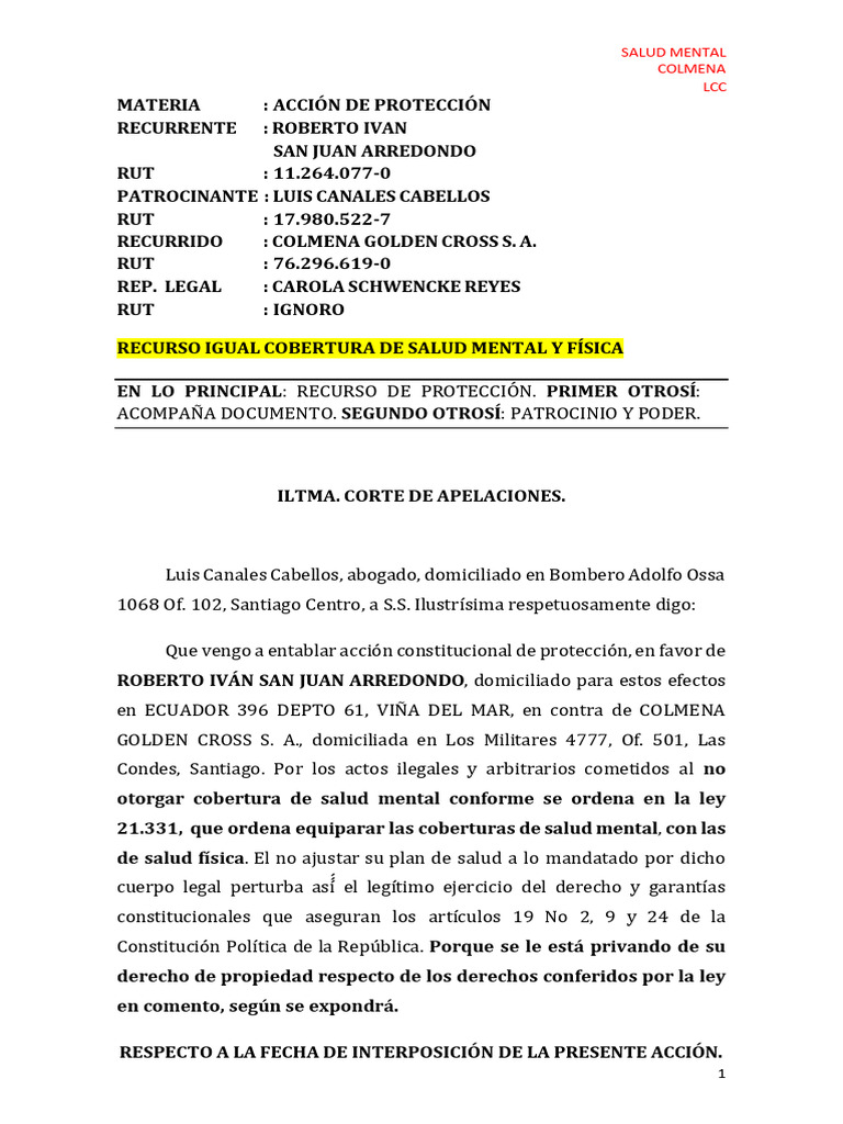 Salud Mental Roberto Iván San Juan Arredondo | PDF | Justicia | Crimen ...