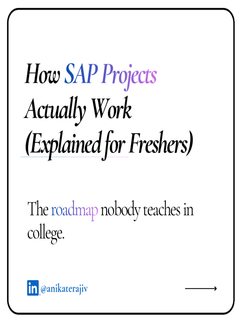 How SAP Projects Actually Work | PDF