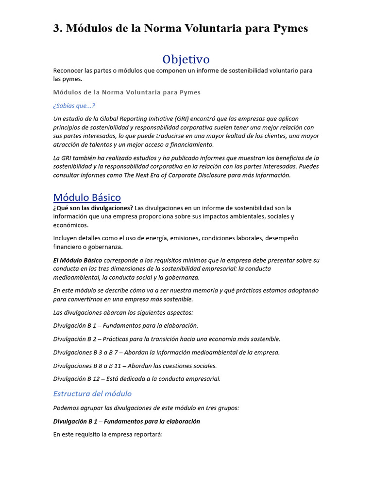 Modulo 3 - Normas Voluntaria para Pymes | PDF | Business | Gases de ...