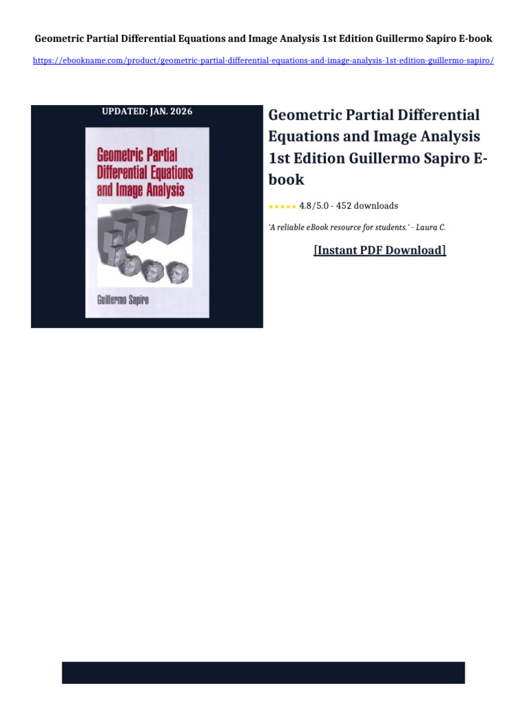 Geometric Partial Differential Equations and Image Analysis 1st Edition ...