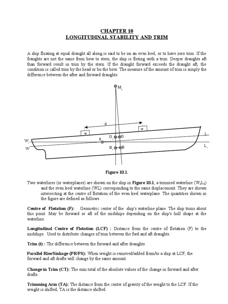 Ship Trim and Stability Calculations | PDF | Ships | Buoyancy