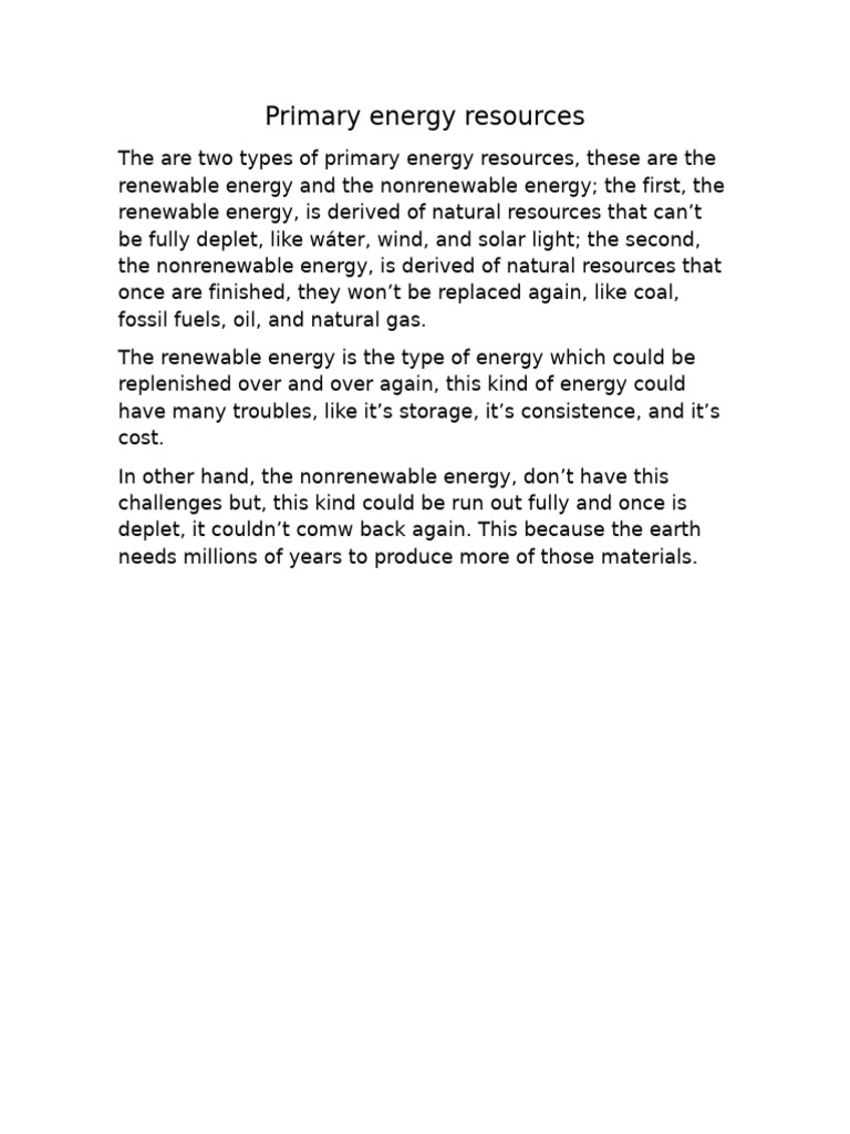 Primary Energy Resources Discuss Luciana Buitrago Rodríguez | PDF